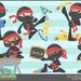 Back to School Ninja Clipart personal and Limited Commercial | Etsy