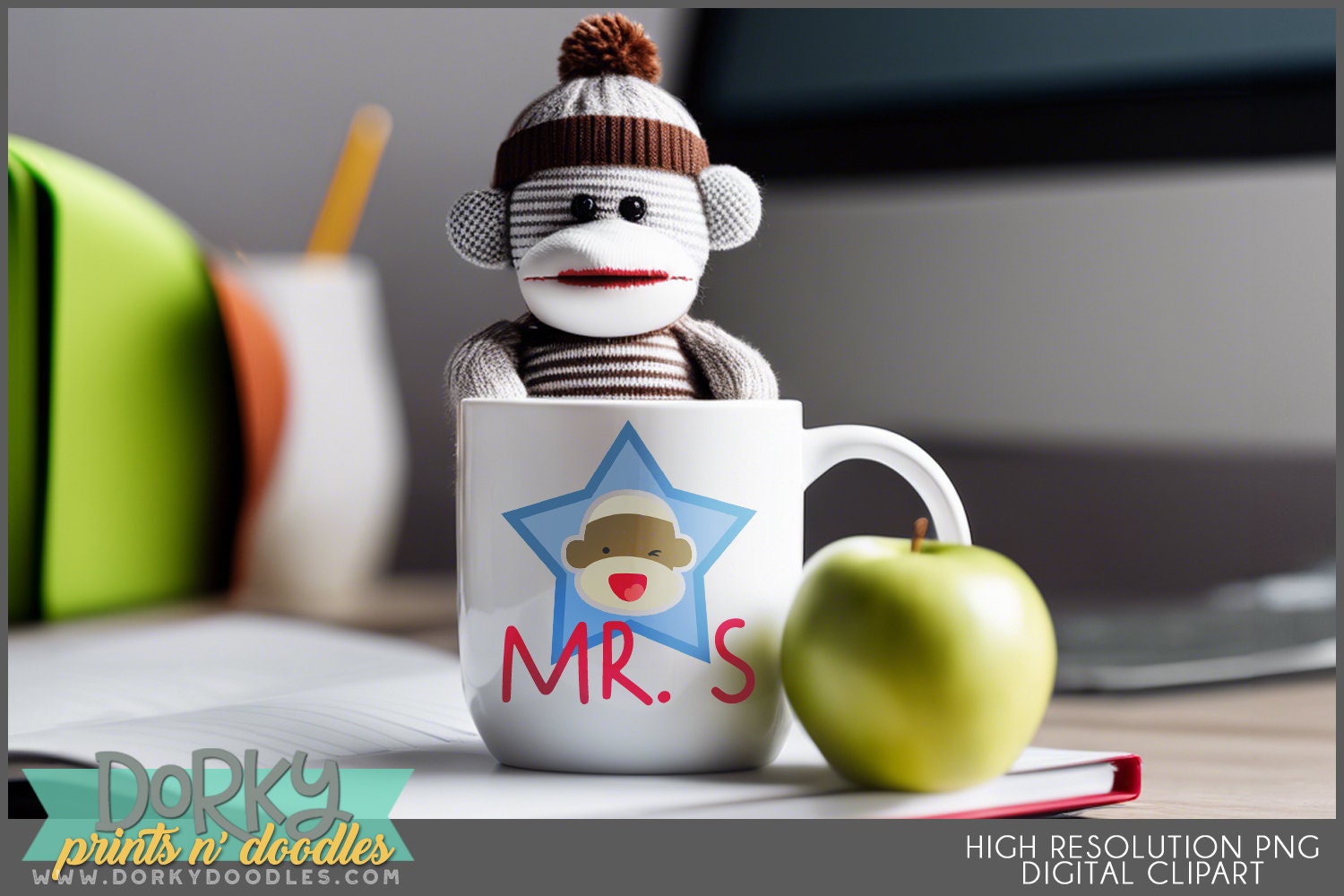Sock Monkey Back to School Clipart | Designs for Classrooms ...