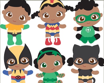 Superhero Baby Clipart personal and Limited Commercial Use | Etsy