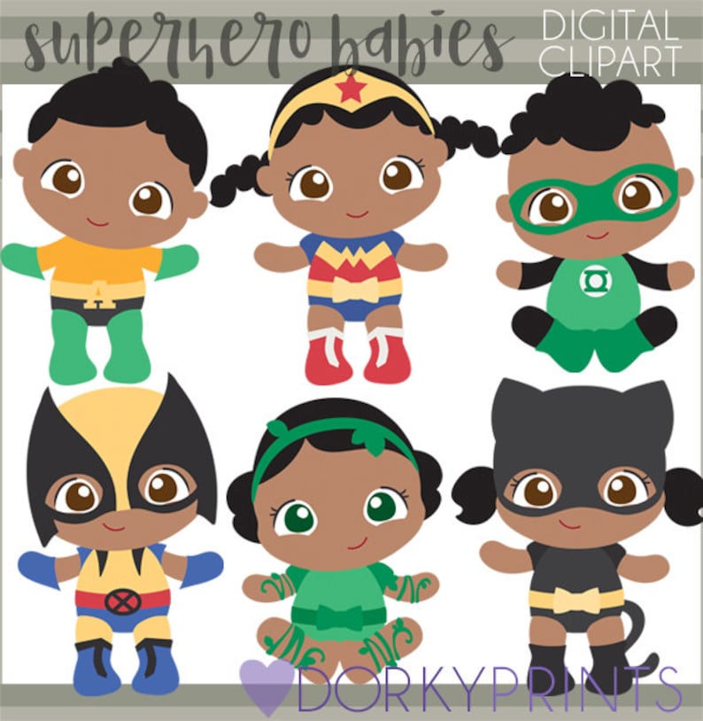 Superhero Babies Clipart -personal and Limited Commercial Use- Super ...