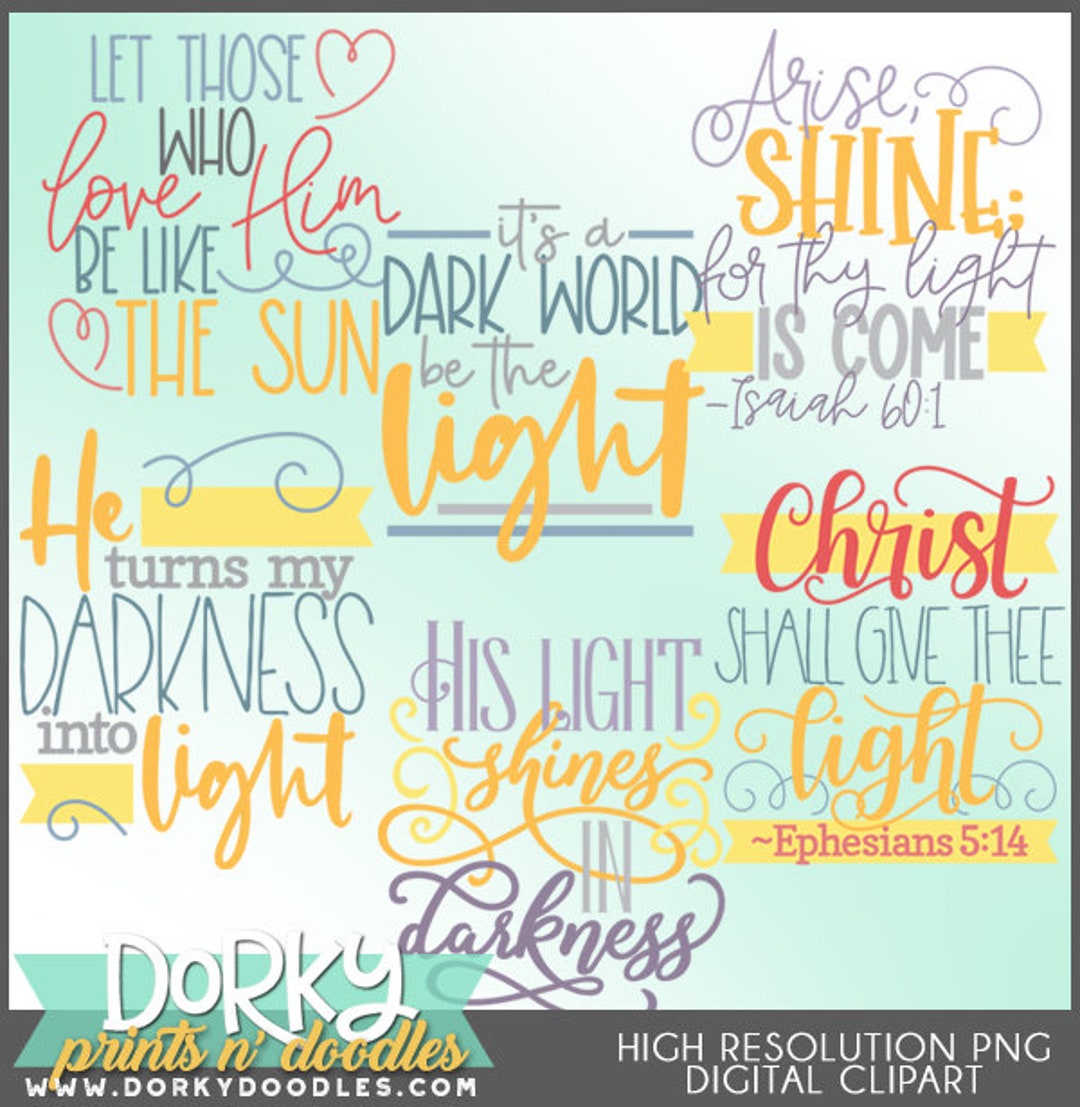 Be the Light Clipart -personal and Limited Commercial Use- Cute ...