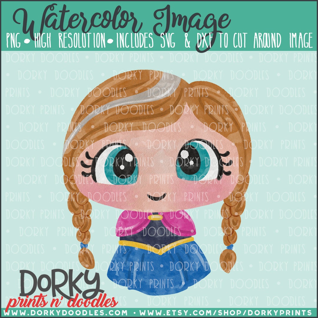 Snow Princess Watercolor PNG Artwork - Digital File - for Heat Press ...