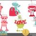 Valentine Clipart Robot Valentines -personal and Limited Commercial Use ...
