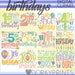 Birthday Clipart Birthday 1-10 Word Art -personal and Limited ...