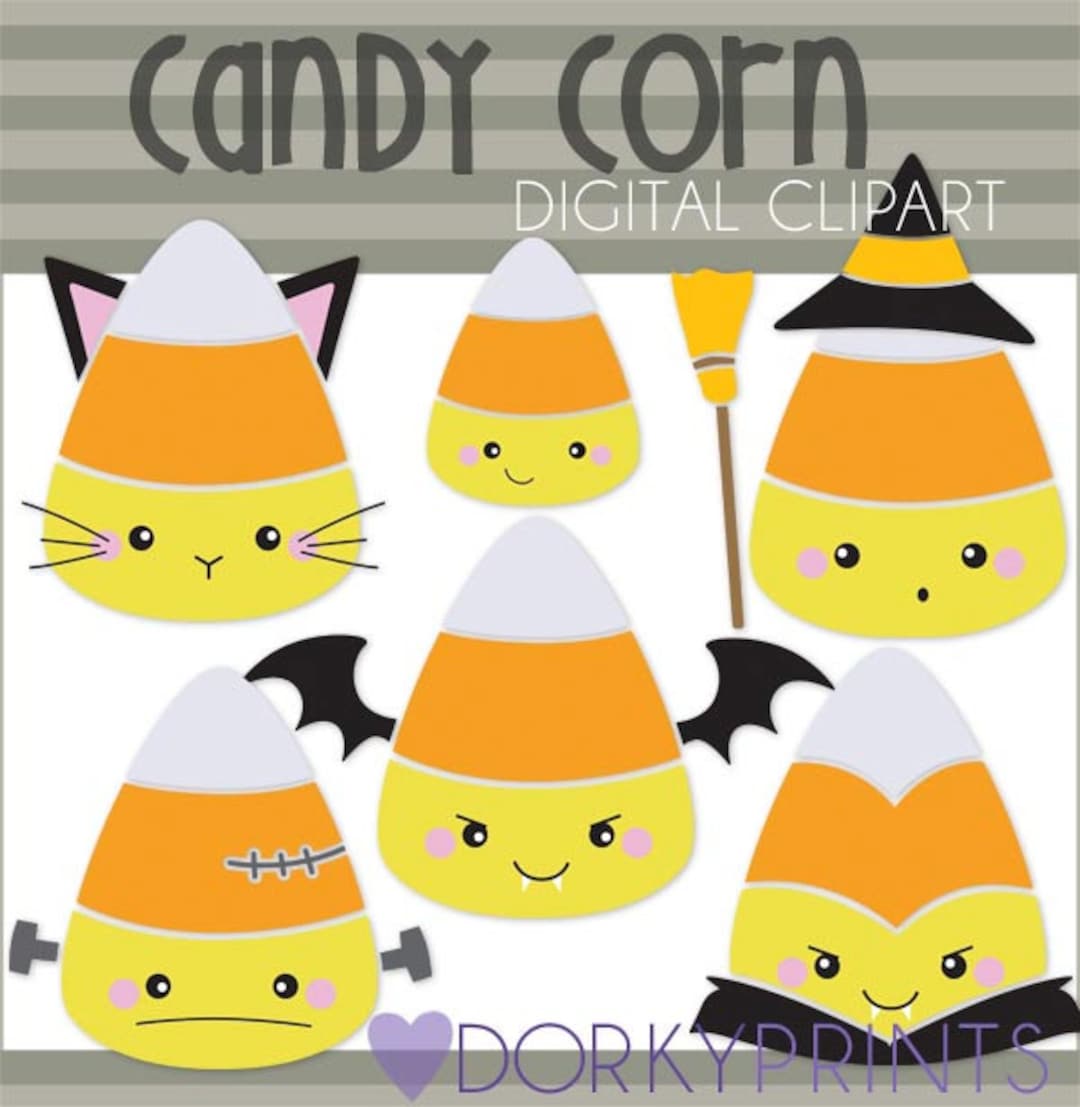 Halloween Candy Corn Clipart Set for Sublimation, Sticker Design, Sugar ...