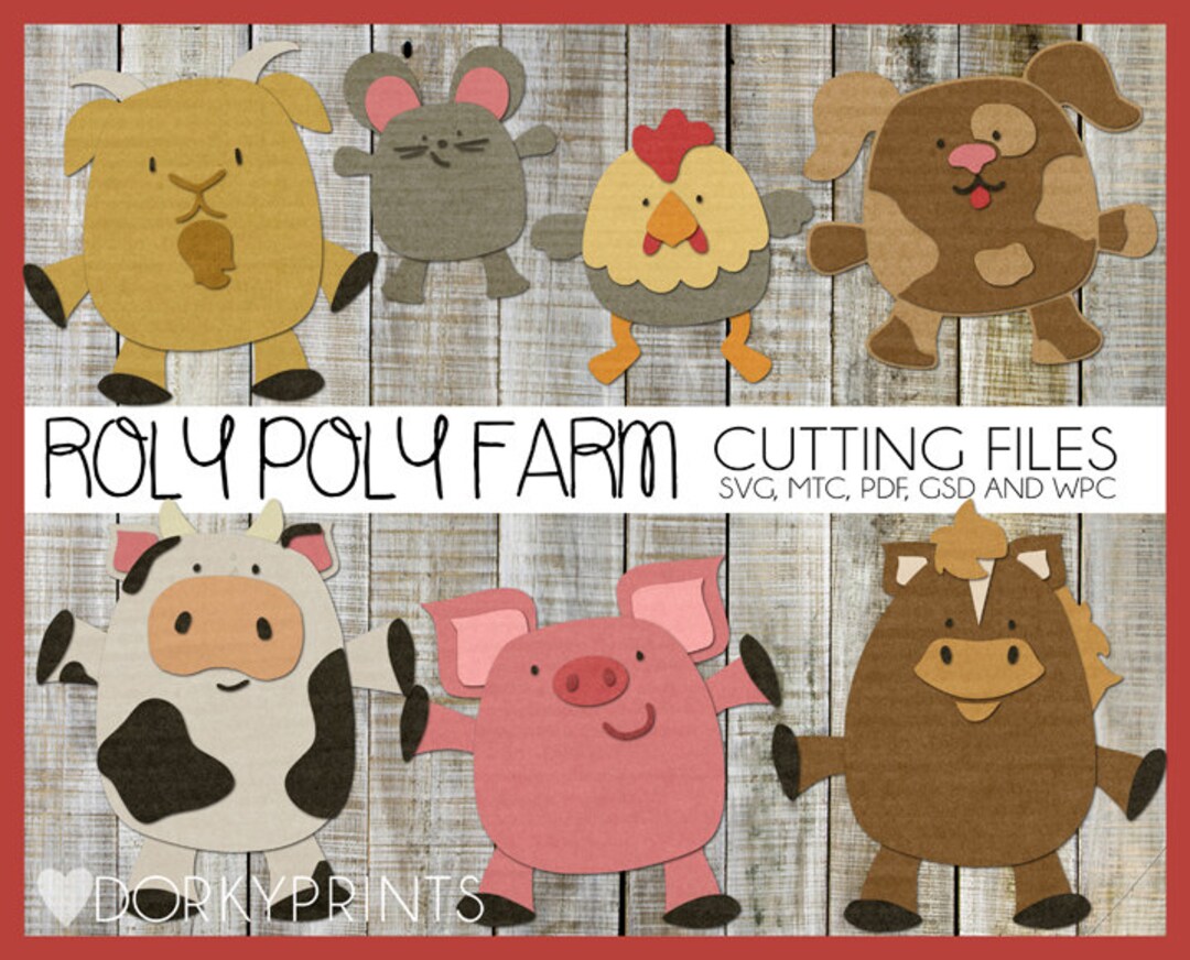 Farm Animals Cuttable Files -for Use With Cutting Machines - Svg, Mtc ...