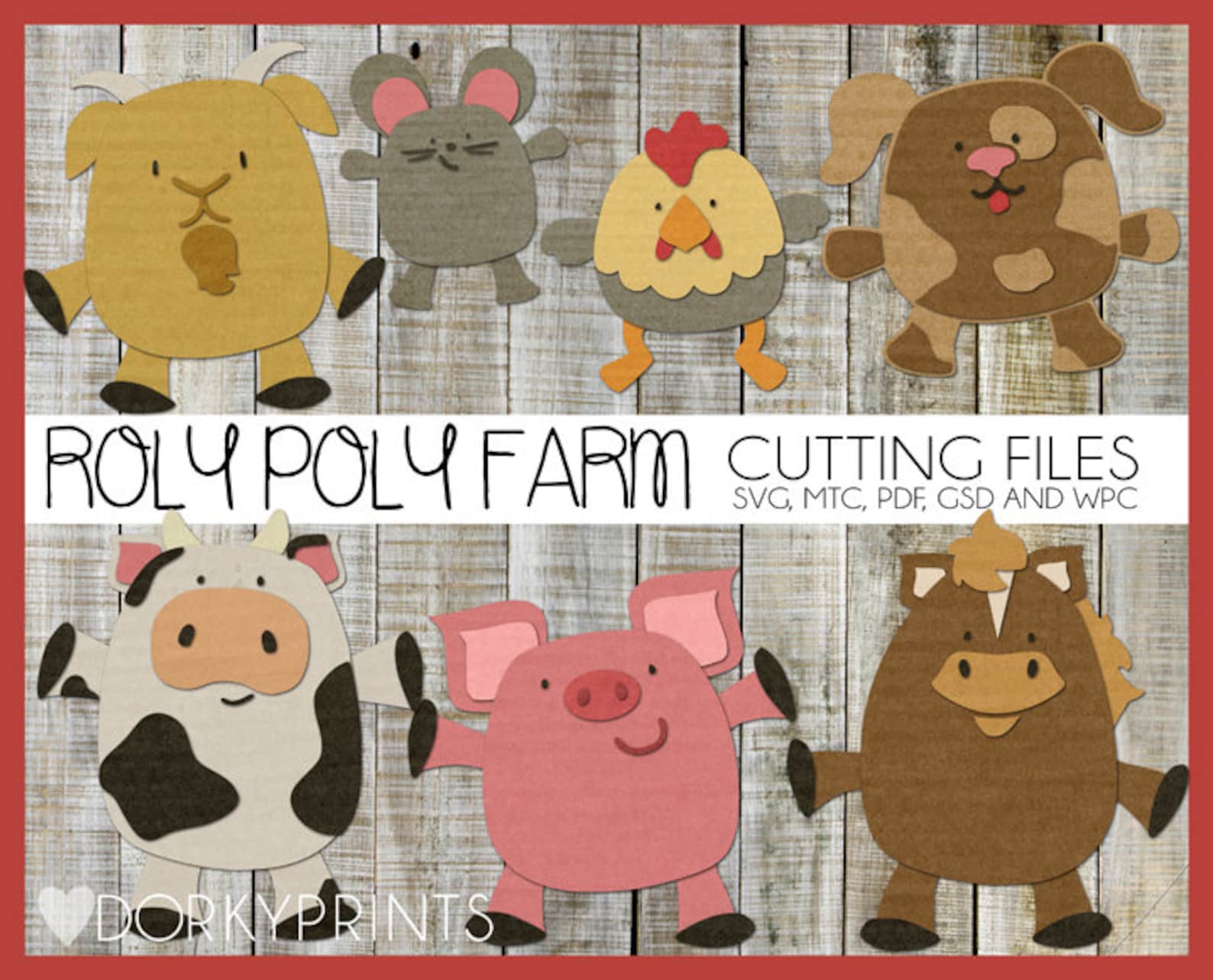 Farm Animals Cuttable Files for Use With Cutting Machines - Etsy