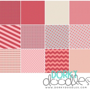 Pink and Red Digital Paper Pack, Swirls and Hearts Digital Paper, Pink ...