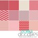 Pink and Red Digital Paper Pack, Swirls and Hearts Digital Paper, Pink ...