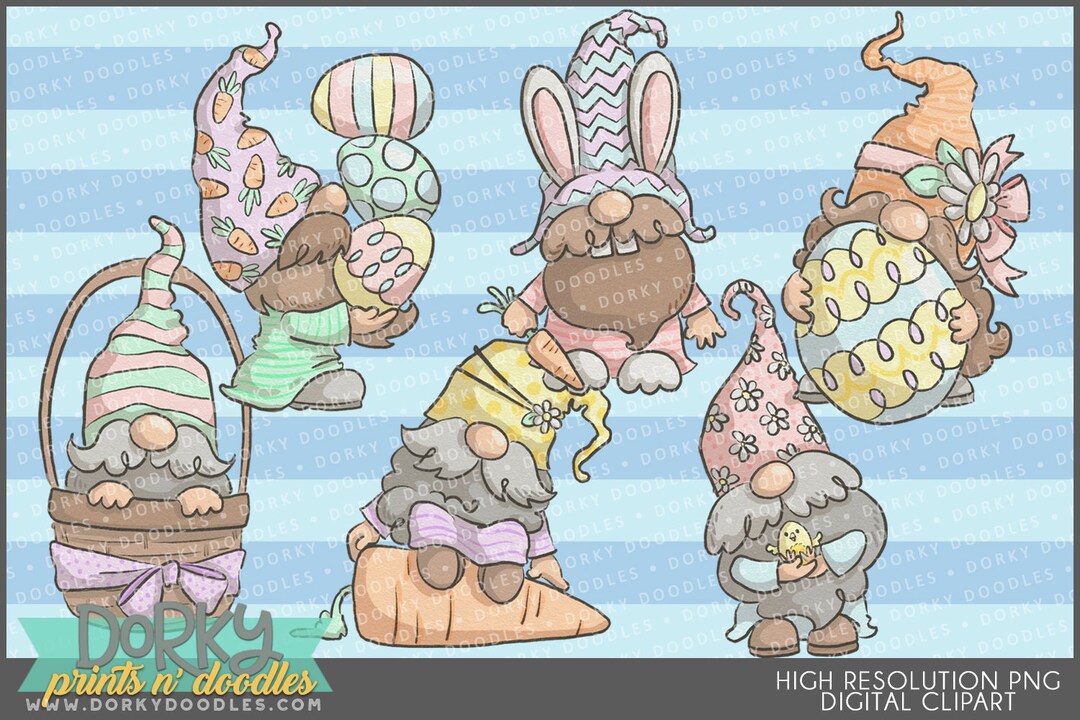 Easter Gnomes Clipart -personal and Limited Commercial Use- Cute ...