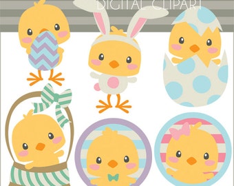 Easter Clipart Spring Bunnies personal and Limited Commercial | Etsy