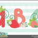Strawberry Alphabet Clipart -PNG Art- Instant Download - Numbers ...