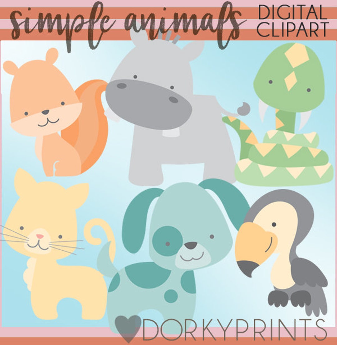Simple Animals Clipart personal and Limited Commercial Use Cute and ...