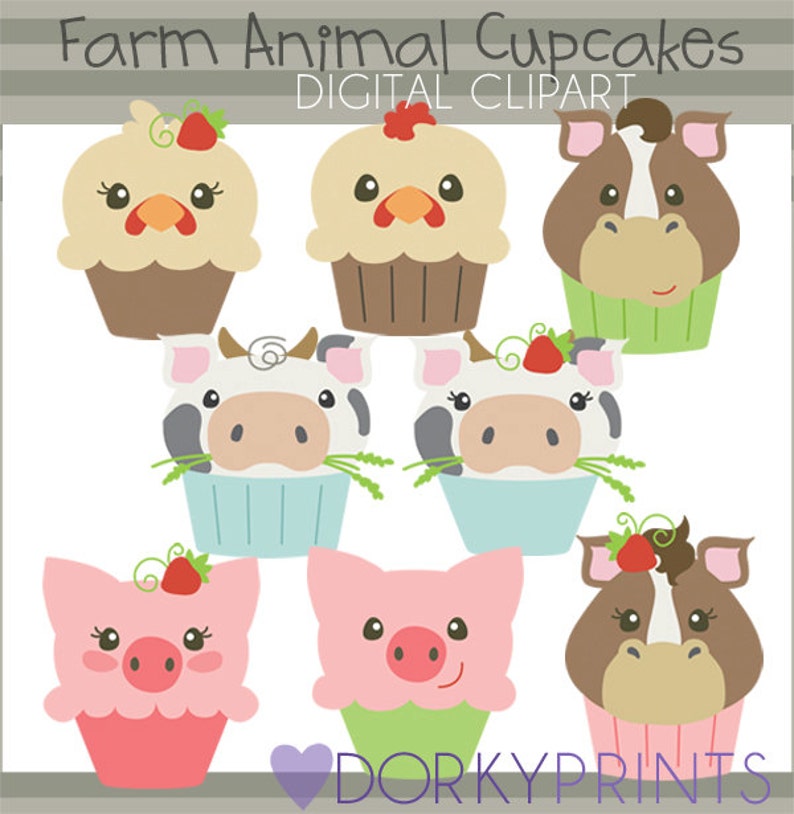 Farm Animals Clipart Personal and Limited Commercial Use | Etsy