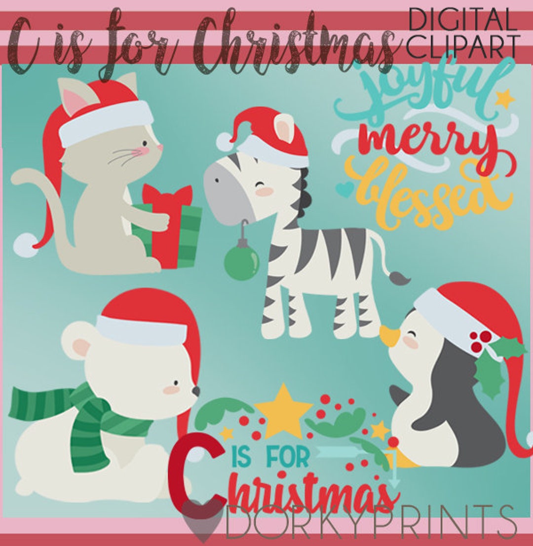 C is for Christmas Clipart -personal and Limited Commercial Use- Cute ...