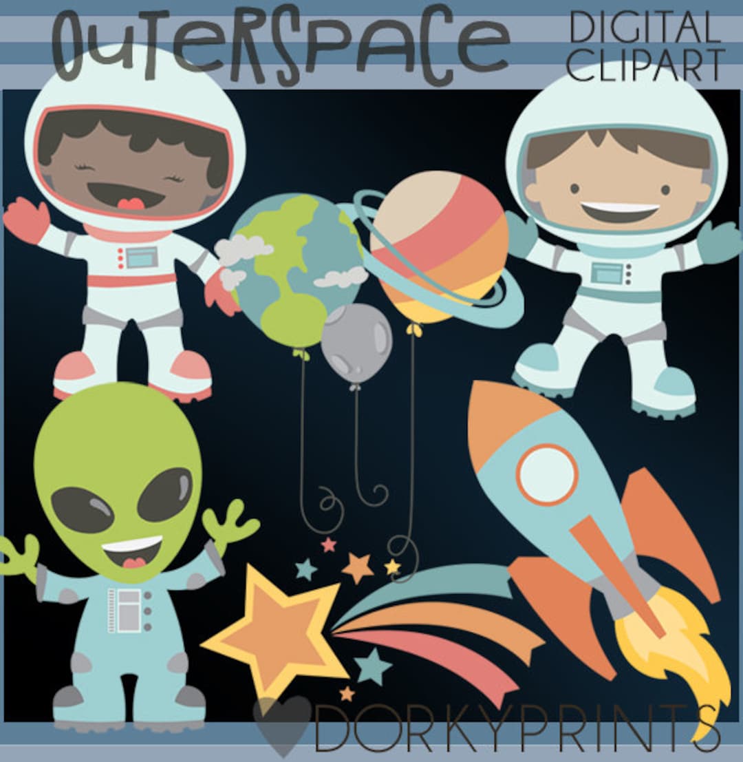 Outer Space Clipart -personal and Limited Commercial Use- Kid ...