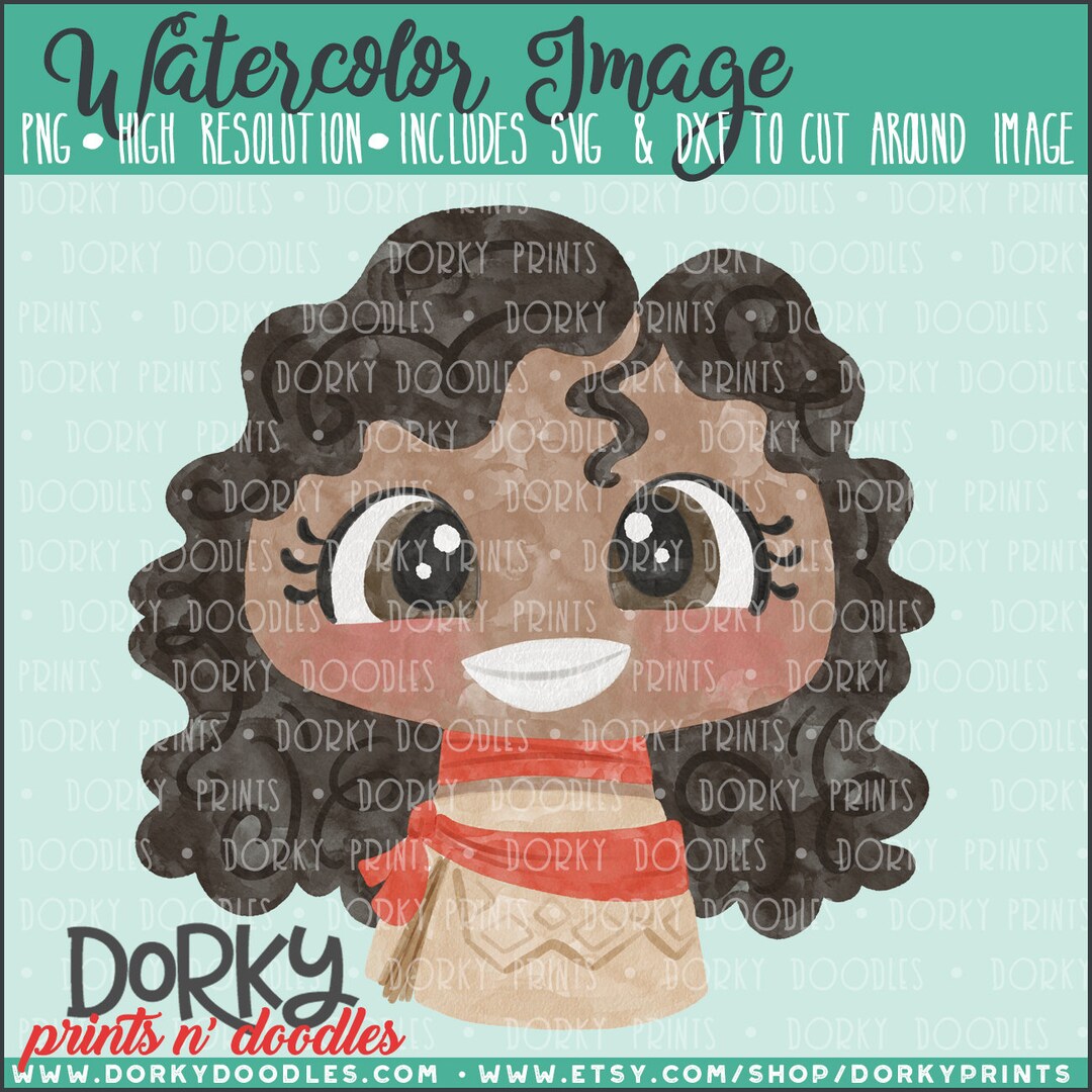 Island Princess Watercolor PNG Artwork - Digital File - for Heat Press ...