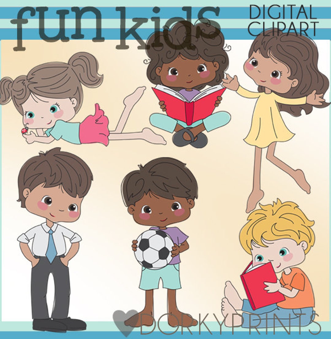 Boys and Girls Clipart Set -personal and Limited Commercial Use- Cute ...