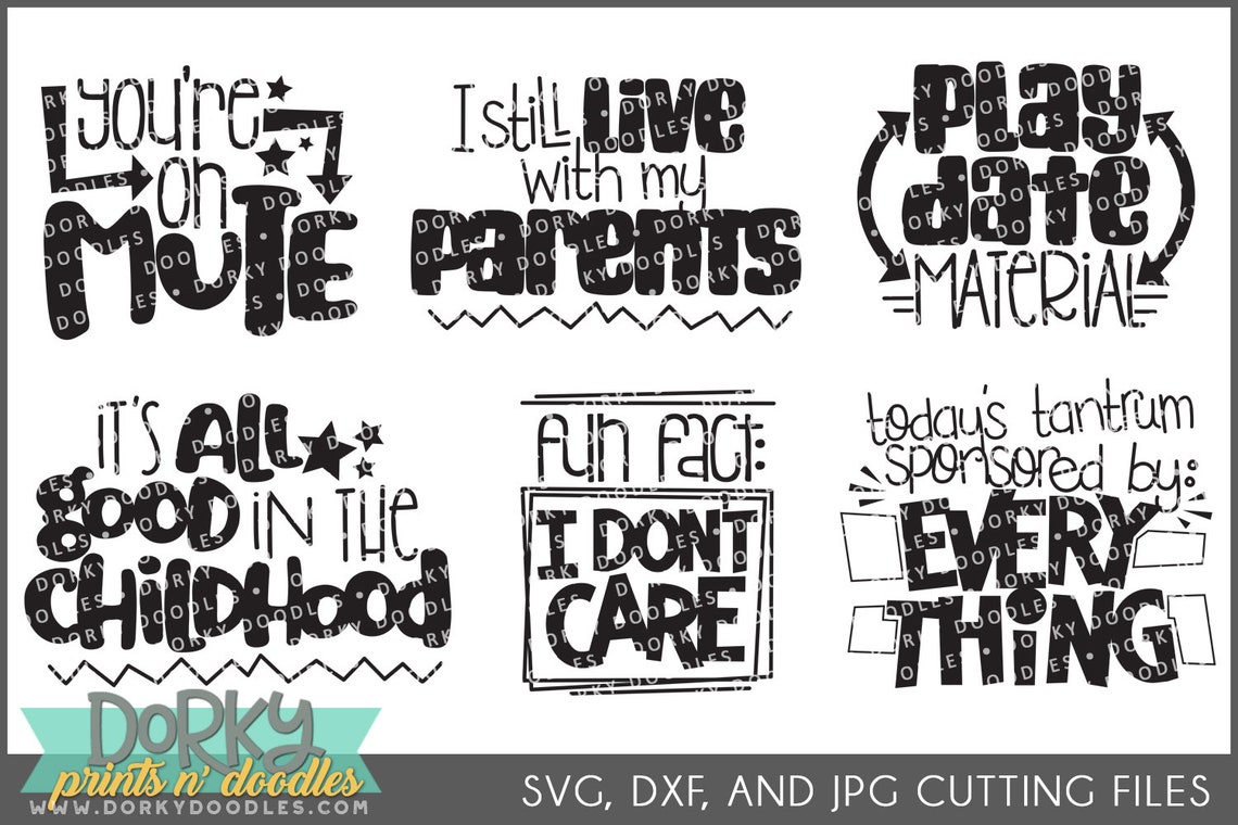 Funny Toddler SVG and DXF Craft Files for Use With Cricut or - Etsy