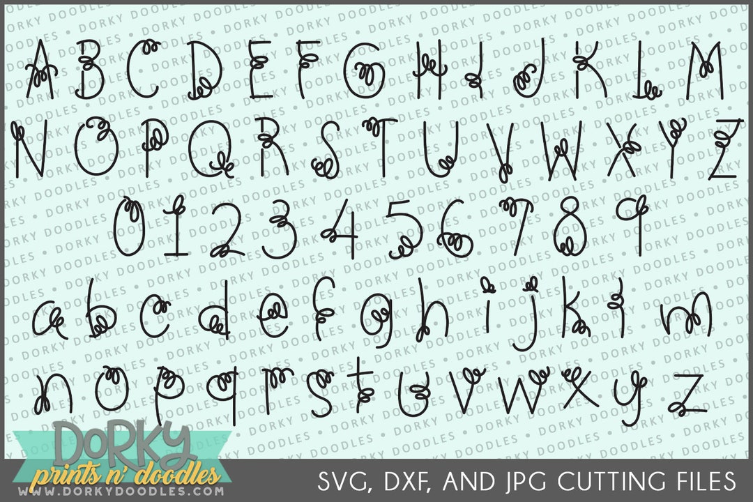 Fun Font Alphabet and Numbers SVG and DXF Craft Files -for Use With ...