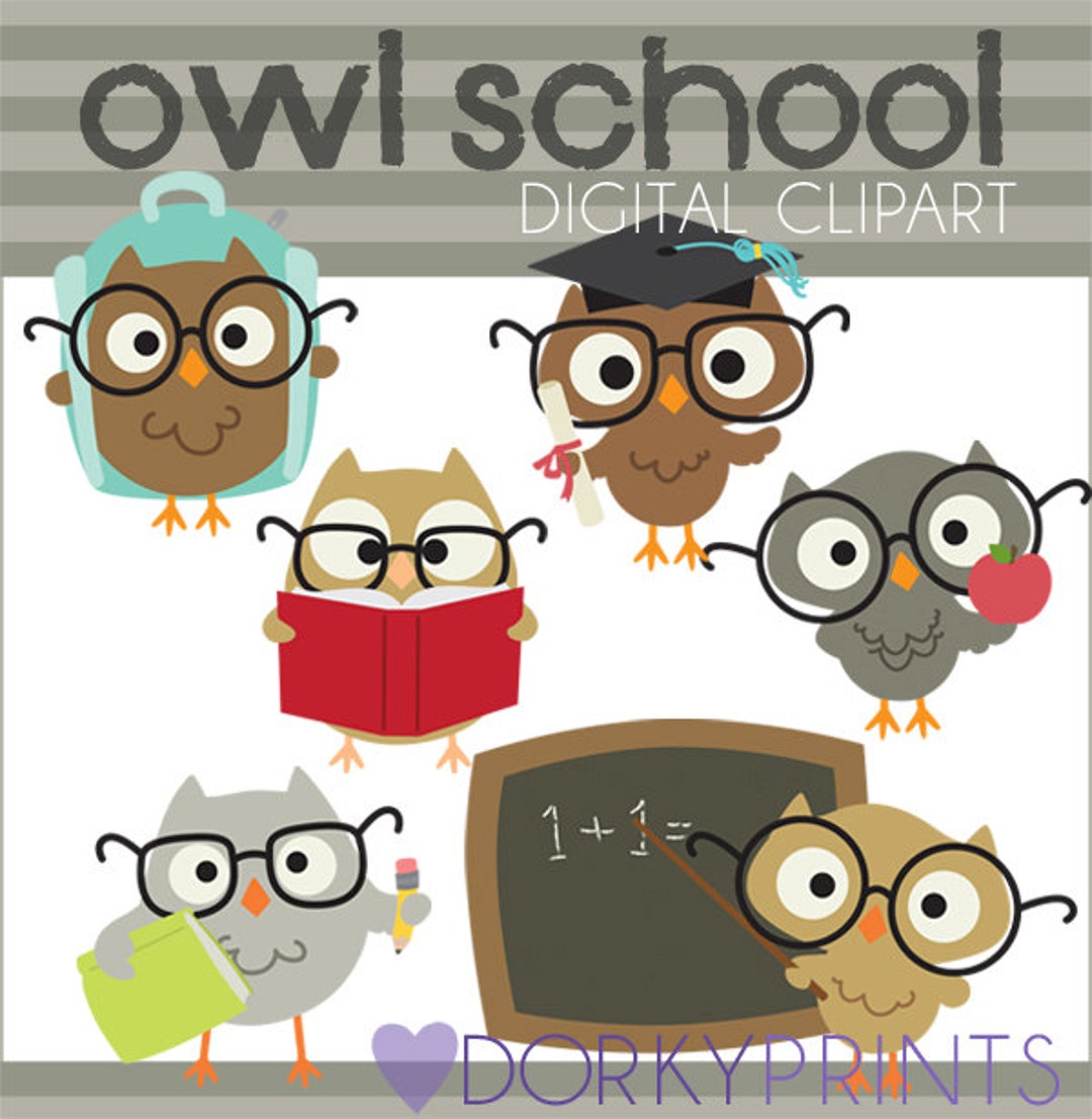 Clipart Owls School