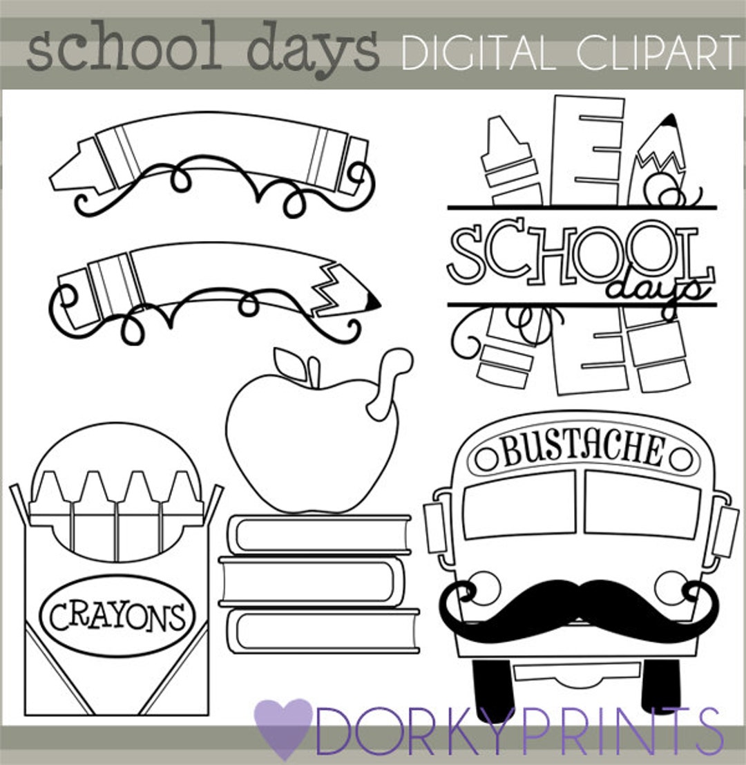 Back to School Clipart -personal and Limited Commercial Use- School ...