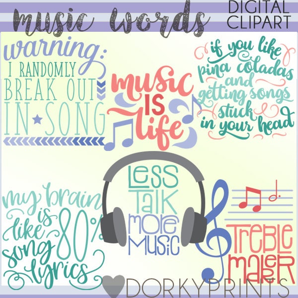 Music Word Art - Etsy