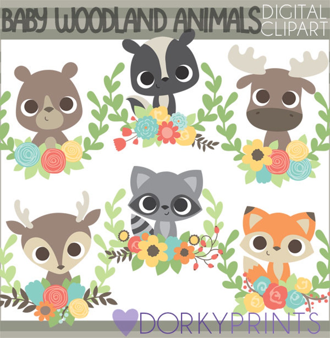 Baby Woodland Animals PNG Clipart -personal and Limited Commercial Use ...