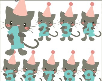 Kitty Clipart Cat Clipart personal and Limited Commercial | Etsy