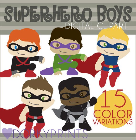 Individual Super Hero Clip Art