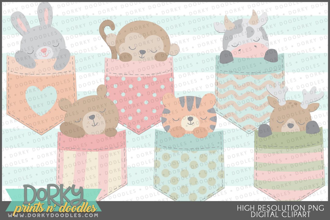 Pocket Animals Clipart -personal and Limited Commercial Use- Animals in ...