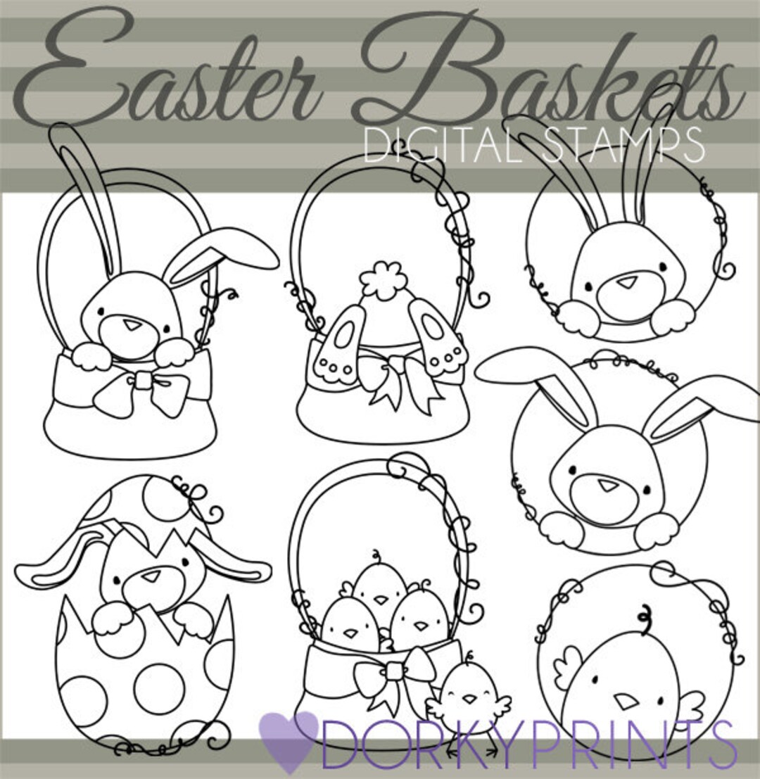 Easter Clipart Easter Baskets -personal and Limited Commercial Use ...