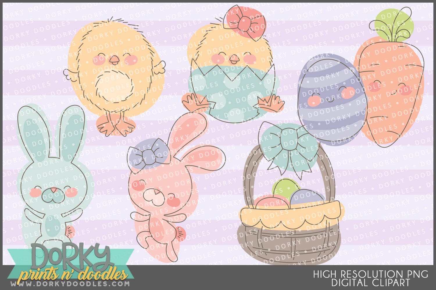 Cute Easter Clipart personal and Limited Commercial Use Fun - Etsy