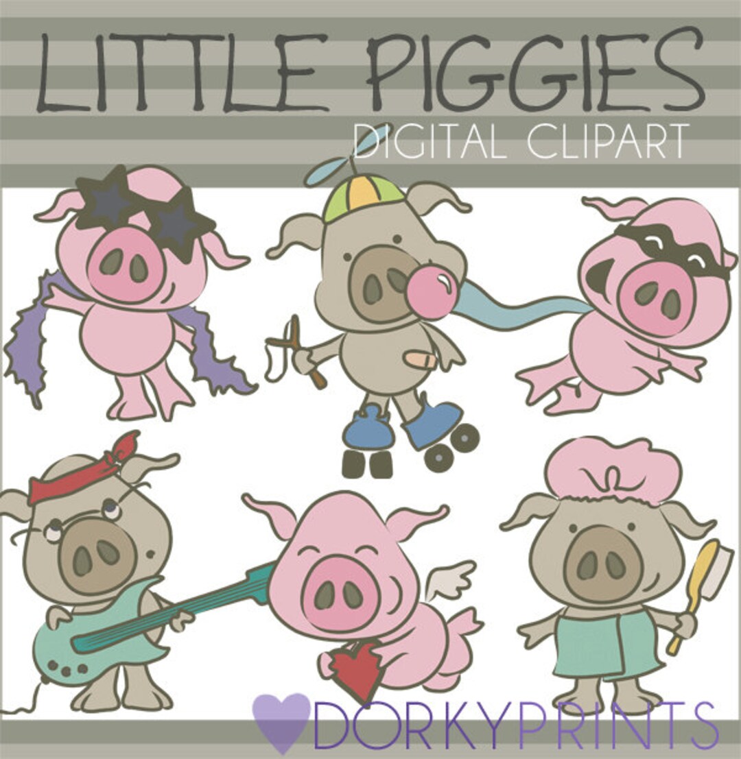 Pigs Clipart Funny Pig Clipart -personal and Limited Commercial Use ...