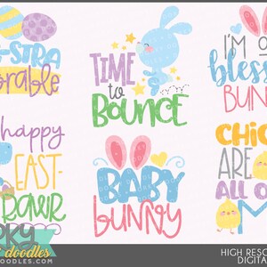 Cute Easter Sayings Clipart -personal and Limited Commercial Use- Fun ...