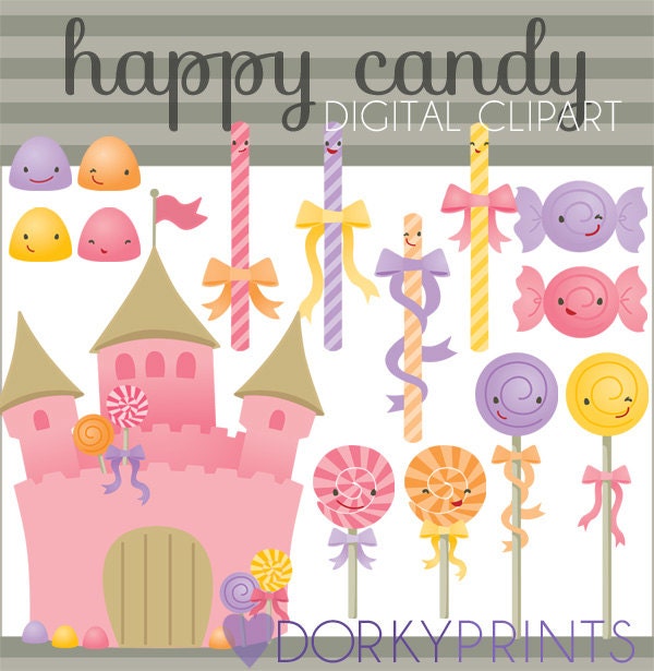 Candy Clipart Set personal and Limited Commercial Happy - Etsy