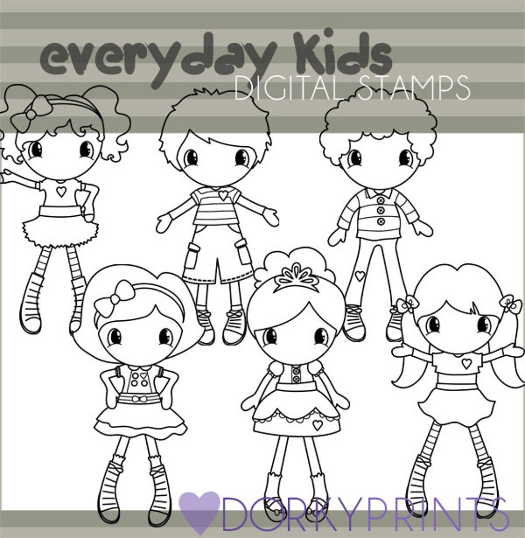 Cute Kids Clipart Set -personal and Limited Commercial- Cute Boy and ...