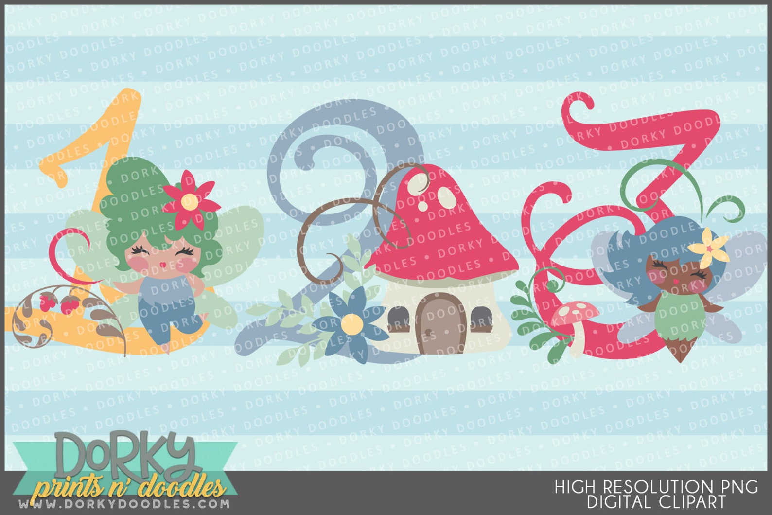 Cute Fairy Alphabet Clipart -personal and Limited Commercial Use ...