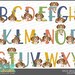 Cute Dogs Alphabet and Numbers Clipart - Monogram and Birthday PNG ...