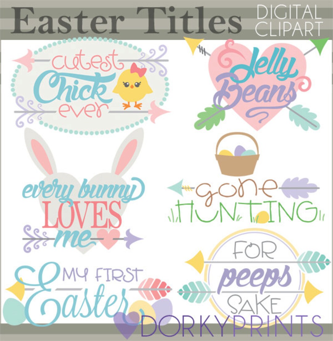 Easter Clipart Easter Titles personal and Limited Commercial Use Spring ...