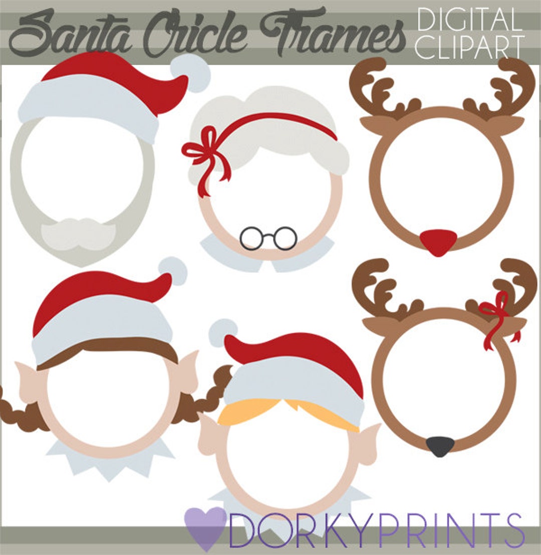 Christmas Clipart Santa and Elf Frames -personal and Limited Commercial ...