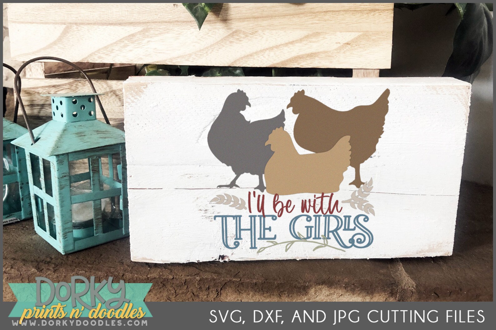 Farmhouse Chicken SVG and DXF Craft Files for Use With Cricut - Etsy