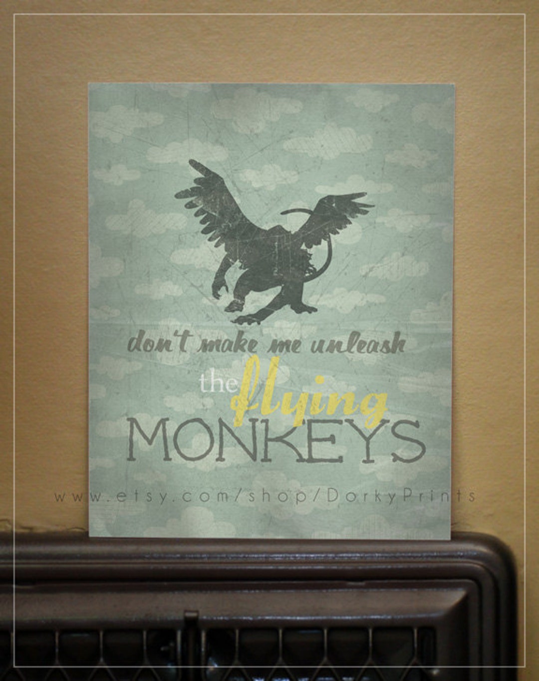 Flying Monkeys 8x10" Printable PDF - Halloween Decoration- Instant ...