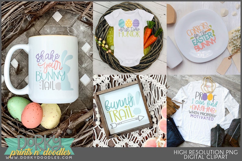 Cute Easter Clipart personal and Limited Commercial Use Fun - Etsy