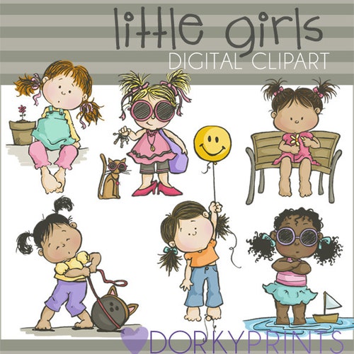 Kids Clipart Set personal and Limited Commercial Kids With - Etsy