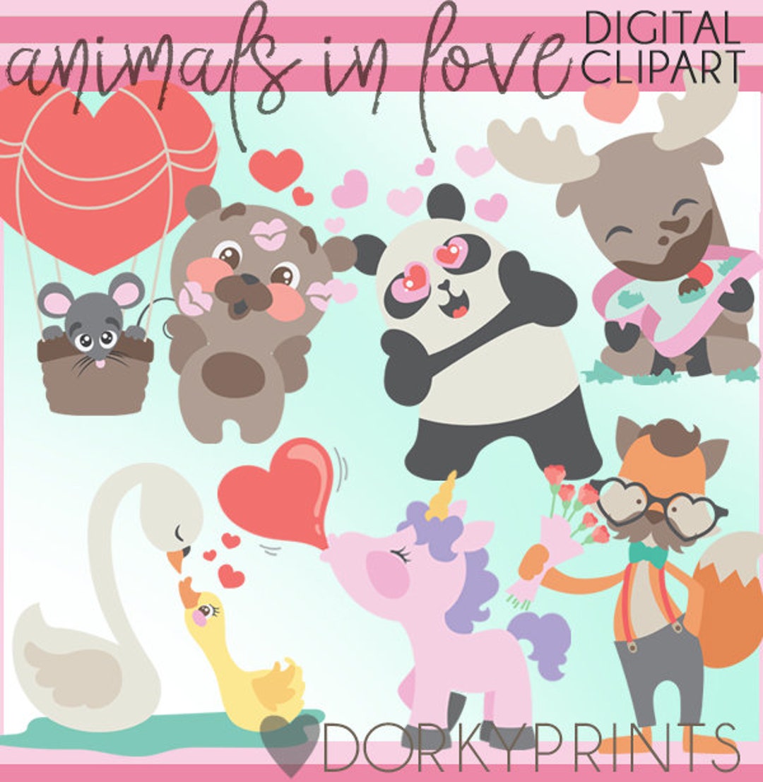 Animal Love Clipart -personal and Limited Commercial Use- Mouse, Bear ...
