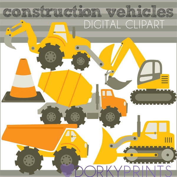 Construction Vehicle Clip Art - Etsy