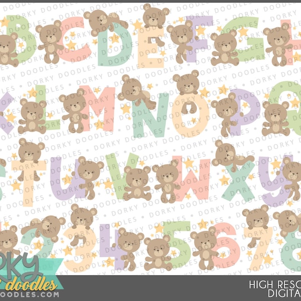 Bear Alphabet - Etsy