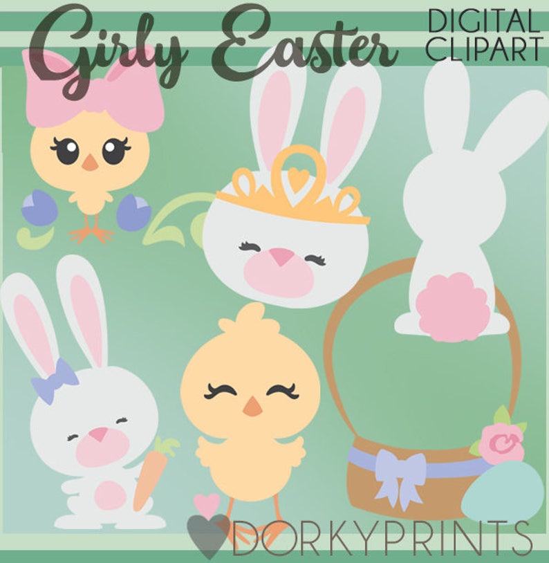 Easter Clipart Set personal and Limited Commercial Use Cute - Etsy