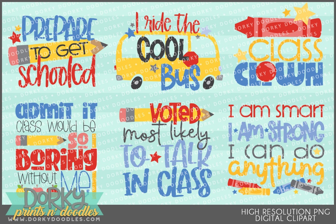 Cute Back to School Clipart -personal and Limited Commercial Use ...